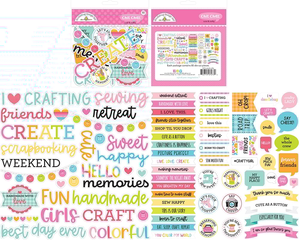 Doodlebug Design Cute And Crafty Collection Chit Chat Paper Wiz Inc