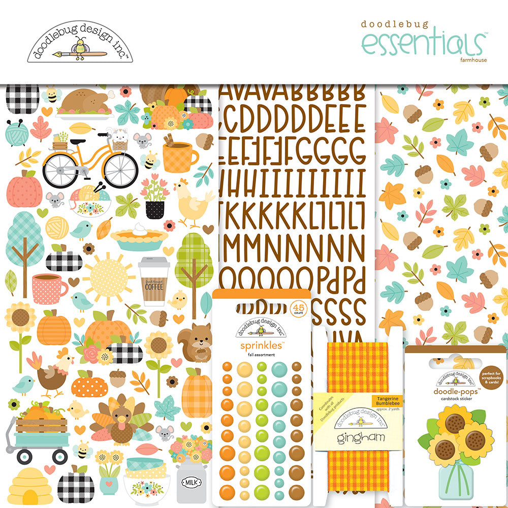 Doodlebug Design - Farmhouse Collection - Essentials Kit | Paper Wiz, Inc.