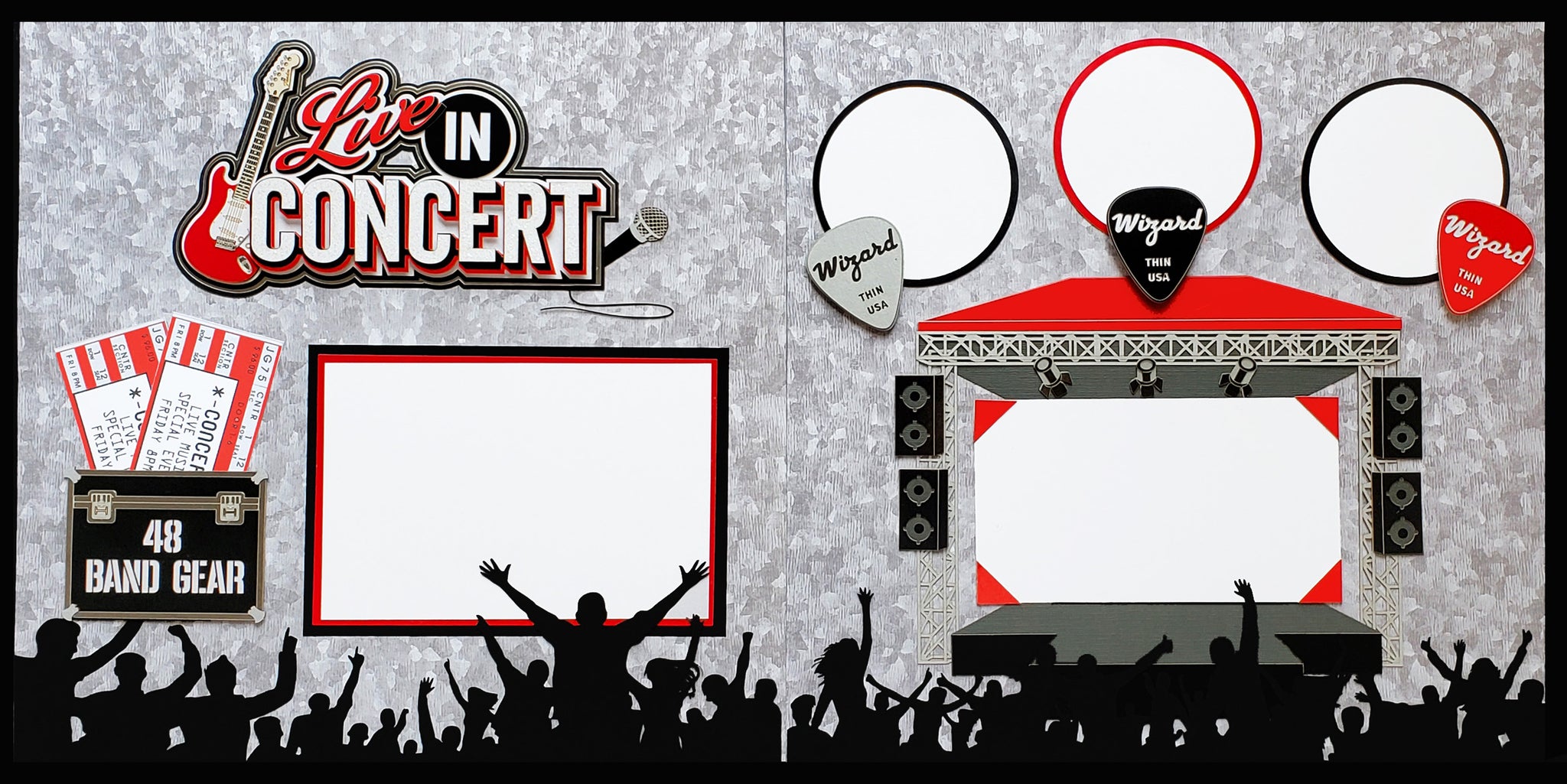 Live in Concert Page Kit - Rock N' Roll - 2 Page Layout | Paper Wiz, Inc.