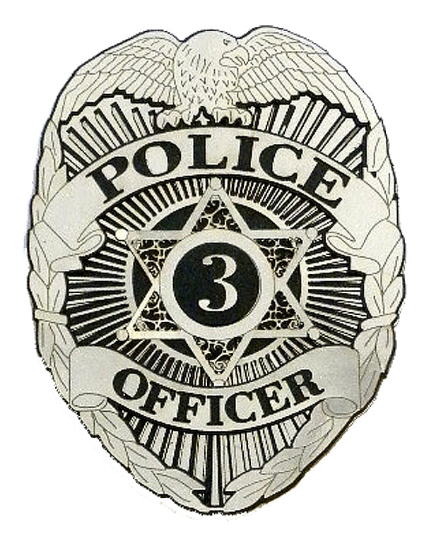 Police Department Badge Outline Police Officer Badge Stock